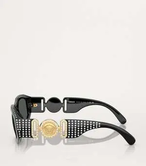 Versace Embellished Sunglasses - Black