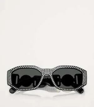 Versace Embellished Sunglasses - Black