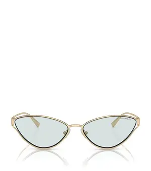 Tiffany & Co. Metal Cat Eye Sunglasses - Gold