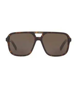 Dolce & Gabbana Acetate Angel Sunglasses - Brown