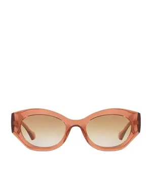 Gucci Injected Oval Sunglasses - Brown