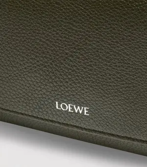 Loewe Small Leather Pebble Messenger Bag - Green