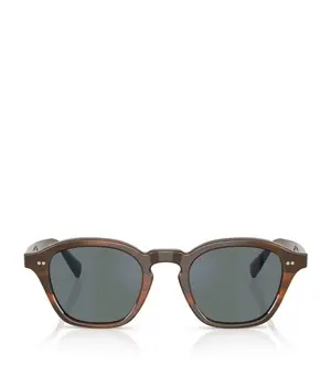 Oliver Spencer Eyles Square Sunglasses - Green