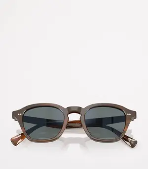 Oliver Spencer Eyles Square Sunglasses - Green