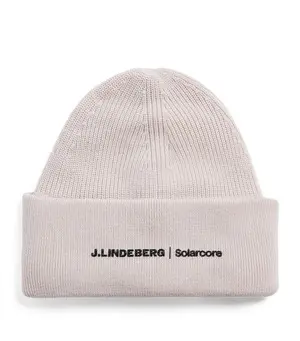 J. Lindeberg Merino Wool Solarcore Beanie - Beige