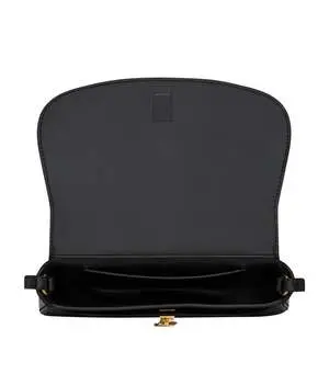 Saint Laurent Mini Leather Voltaire Shoulder Bag - Black
