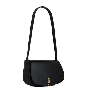 Saint Laurent Mini Leather Voltaire Shoulder Bag - Black