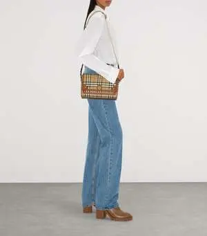 Burberry Check Cross-body Bag - Brown