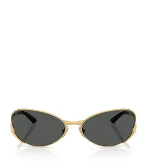Versace Oval Sunglasses - Gold