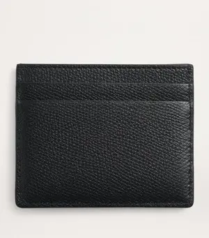 Valentino Garavani Leather Vlogo Signature Card Holder - Black