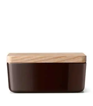LSA INTERNATIONAL Porcelain Collective Butter Dish - Brown