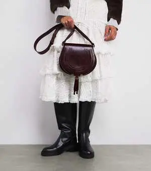 Chloé Small Leather Marcie Saddle Bag
