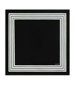 TOM FORD Mulberry Silk Pocket Square - Black