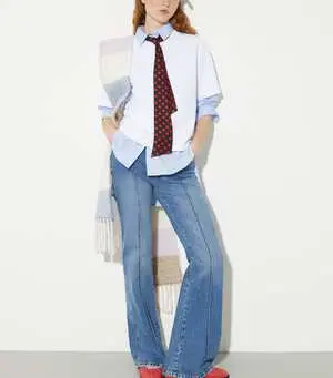 Max & Co. Check Fringed Scarf