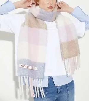 Max & Co. Check Fringed Scarf