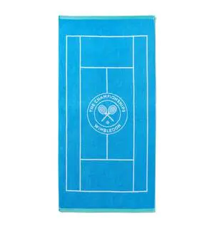 CHRISTY X Wimbledon Tennis Court Bath Towel - Blue