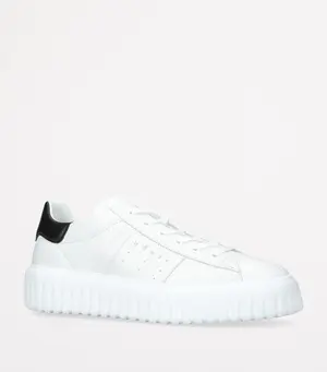Hogan Leather H-stripes Sneakers - White