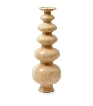 POLSPOTTEN Polished Marble Heritage Sphere Candle Holder - Beige