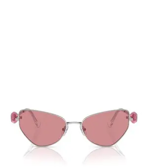 SWAROVSKI Cat Eye Sk7003 Sunglasses - Silver