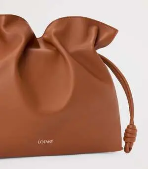 Loewe Large Leather Flamenco Shoulder Bag - Brown