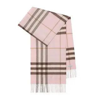 Burberry Cashmere Check Scarf - Pink