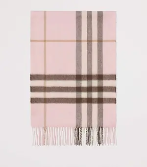 Burberry Cashmere Check Scarf - Pink