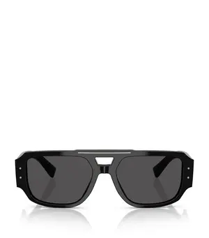 Dolce & Gabbana Acetate Pilot Sunglasses - Black
