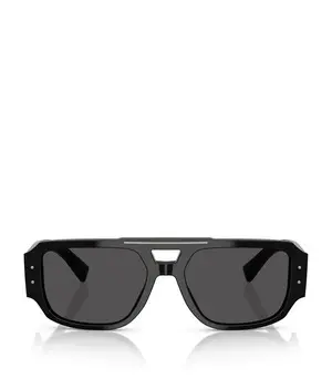 Dolce & Gabbana Acetate Pilot Sunglasses - Black