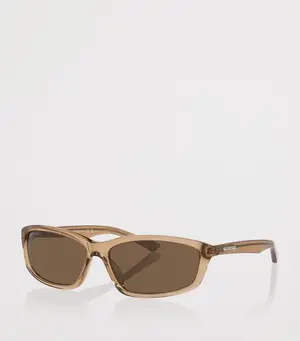 Balenciaga Acetate Rectangular Sunglasses - Brown