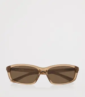Balenciaga Acetate Rectangular Sunglasses - Brown