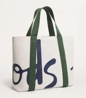 Harrods Cotton Logo Tote Bag - Ivory