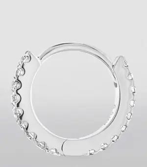 MARIA TASH Diamond Eternity Single Hoop Earring - White