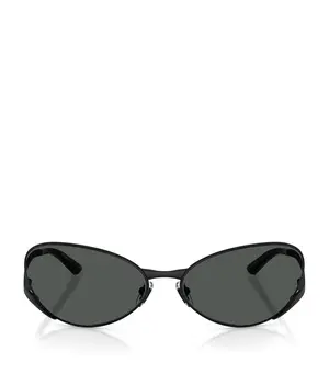 Versace Oval Sunglasses - Black