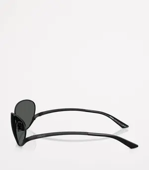Versace Oval Sunglasses - Black