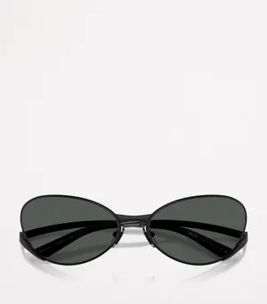 Versace Oval Sunglasses - Black