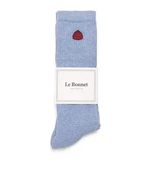 LE BONNET Cotton-blend Socks - Blue