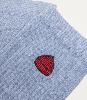 LE BONNET Cotton-blend Socks - Blue