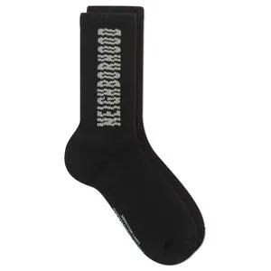 NEIGHBORHOOD Shift Logo Socks Black
