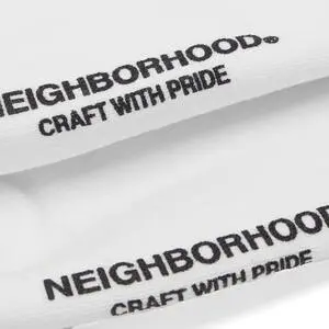 NEIGHBORHOOD Shift Logo Socks - White