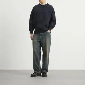 WTAPS Sign Logo Fleece Sweatshirt - Navy