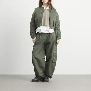 STEL Tapered Nylon Barrel Leg Trousers