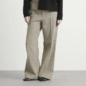 STEL Check Straight Leg Trousers