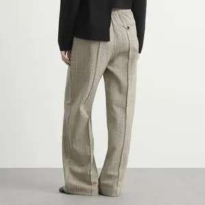 STEL Check Straight Leg Trousers