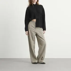 STEL Check Straight Leg Trousers