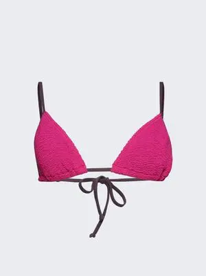 Bond Eye Contrast Luana Triangle Bikini Top - Pink