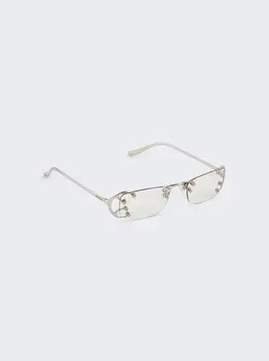 Prada Rectangular Rimless Glasses