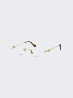 Miu Miu Rimless Oval Eyeglasses