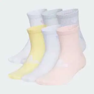 Adidas Originals Superlite 6-pack Quarter Socks - White / Pink Wave / Crystal Sky