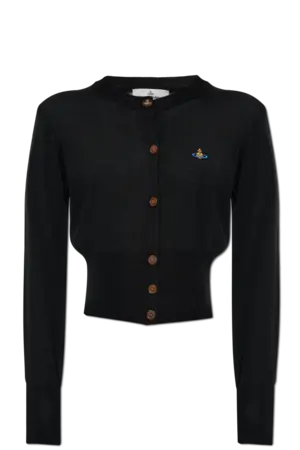 VIVIENNE WESTWOOD Logo Cardigan - Black