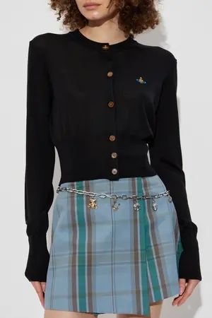 VIVIENNE WESTWOOD Logo Cardigan - Black